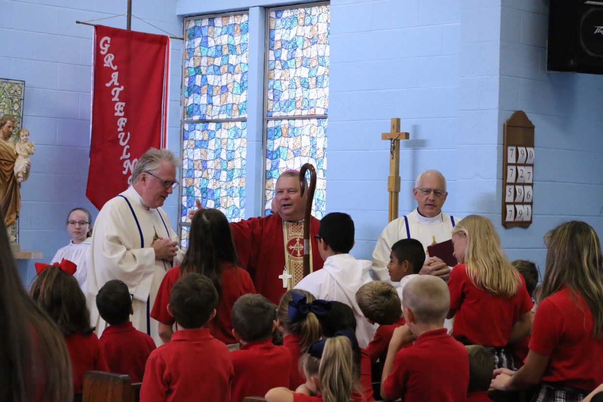 Bishop blesses new addition at St. Joseph School | East Tennessee Catholic